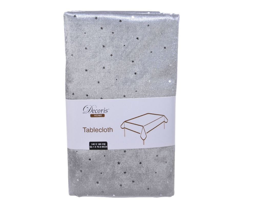 STOLNJAK UKRASNI 140X180CM SREBRNI 668526 | Univerzal