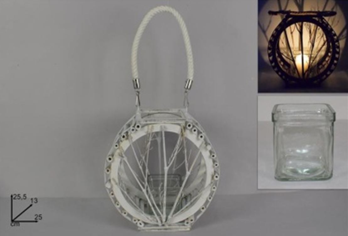 FENJER OKRUGLI OD BAMBUSA BELI ZA SVEĆU GI005140 | Univerzal