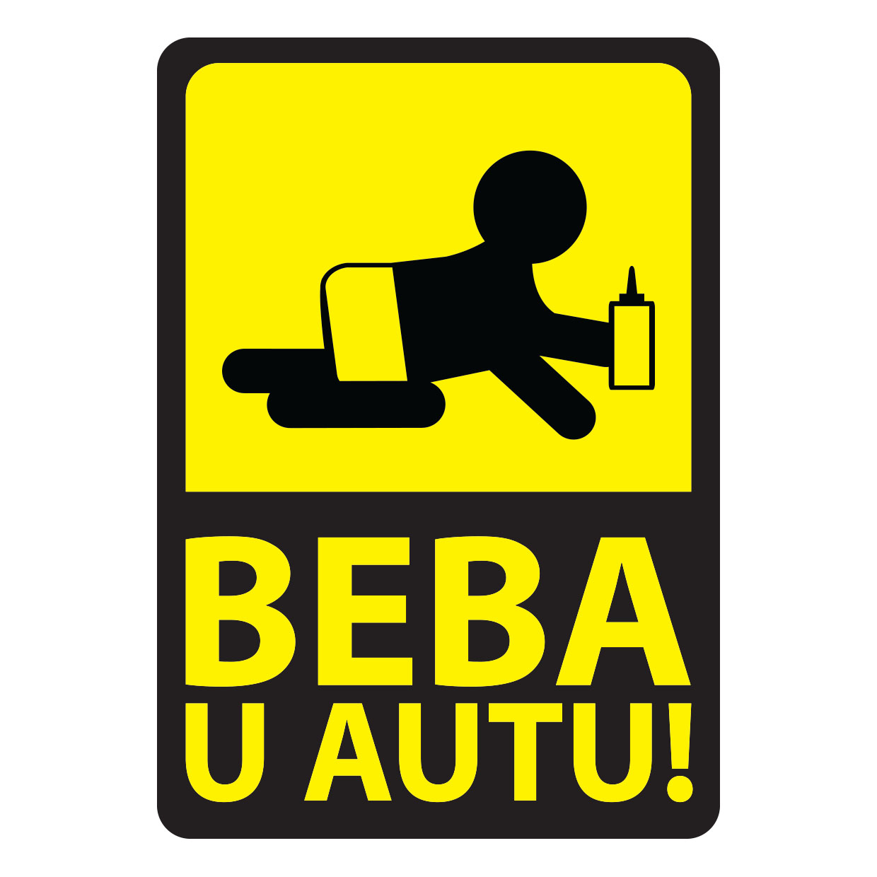 NALEPNICA A7 BEBA U AUTU DEČAK 3/1 OCTOPUS UNL-1916 | Univerzal