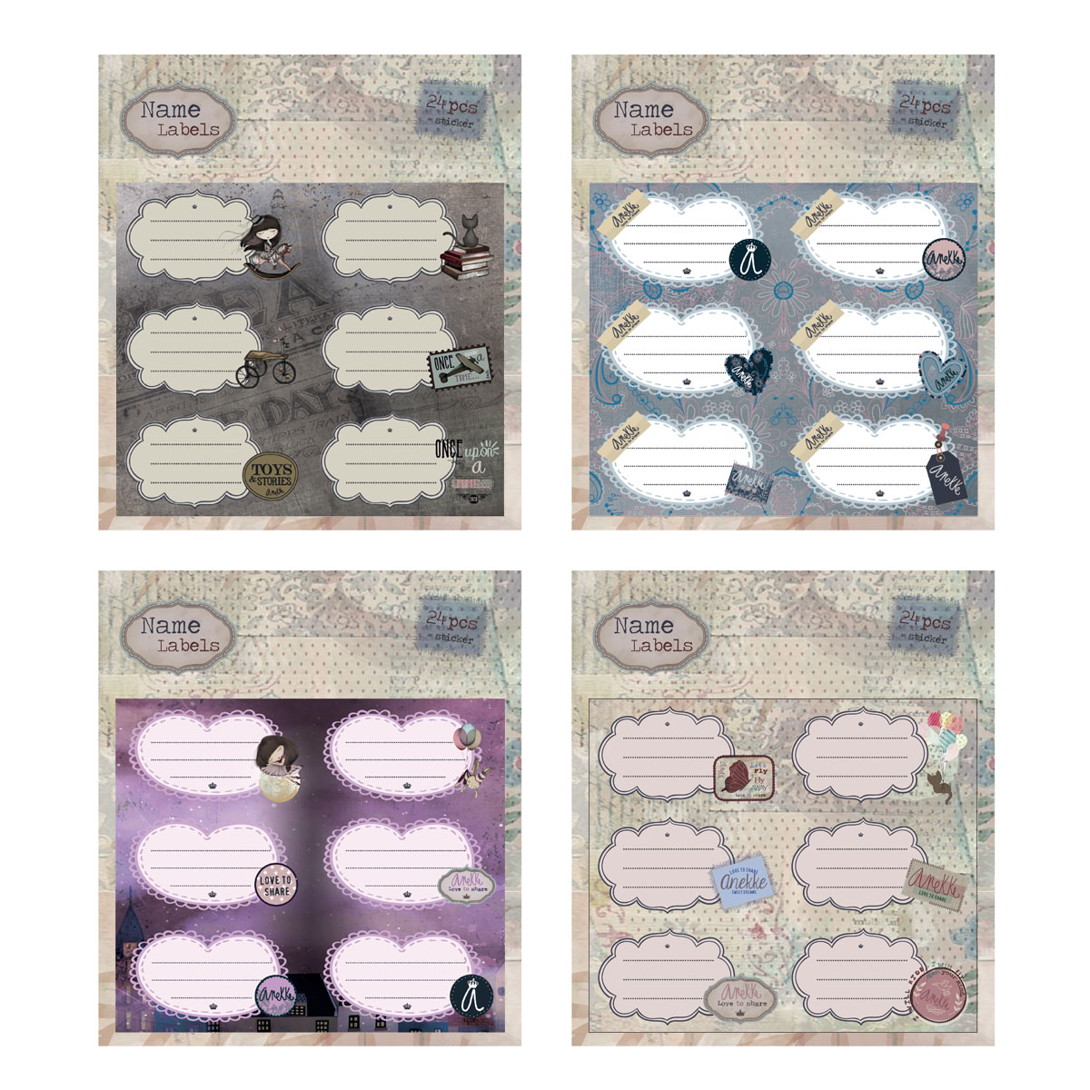 NALEPNICE ZA SVESKE 24/1 ANEKKE | Univerzal