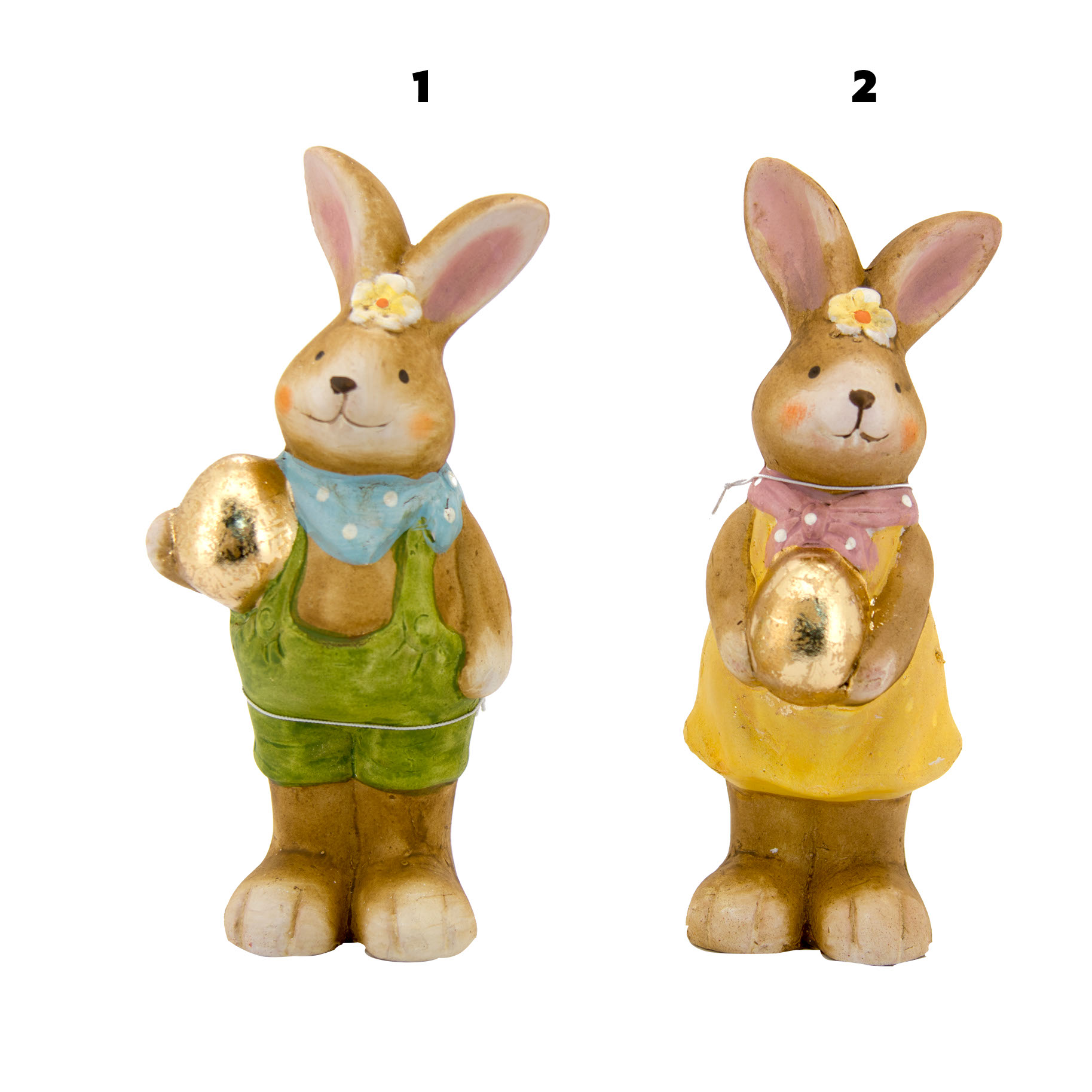 FIGURA USKRŠNJA KERAMIČKA ZEC SA ZLATNIM JAJETOM 19CM ALX117320 | Univerzal