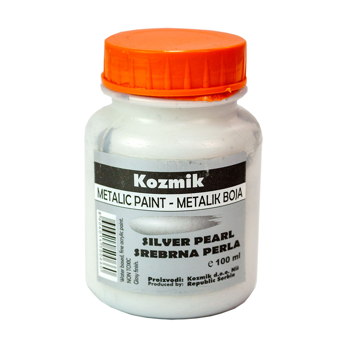 BOJA METALIK SREBRNA BISERNA 100ml KOZMIK | Univerzal