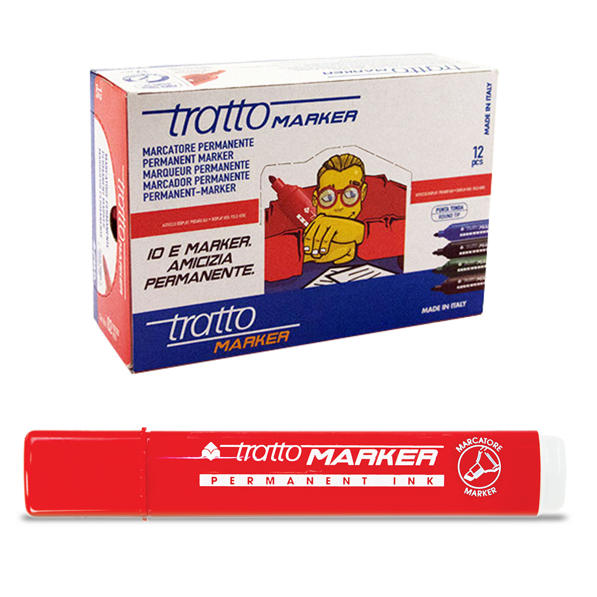 MARKER CRVENI TRATTO OKRUGLI VRH 841102 | Univerzal