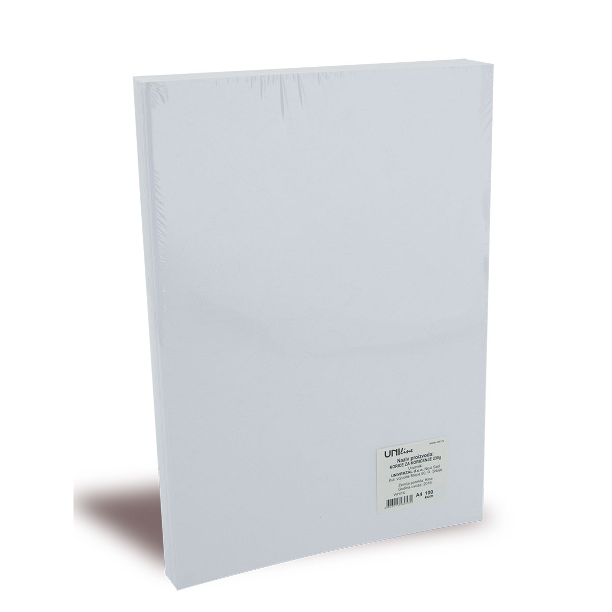 KORICE A4 RELJEFNE 230GR 100/1 BELE UNI LINE UNL-0530 | Univerzal