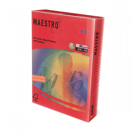 FOTOKOPIR PAPIR A4 MAESTRO CO44 CRVENI | Univerzal