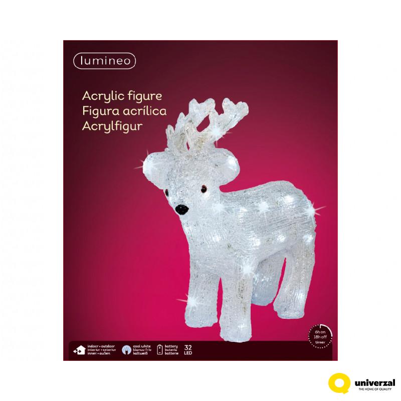 NOVOGODIŠNJA FIGURA IRVAS SA LED SVETLOM 30X12X31CM 491152 | Univerzal