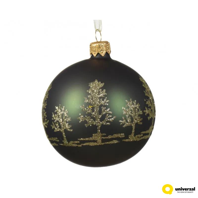 KUGLA NOVOGODIŠNJA 8CM ZELENA 083925 | Univerzal