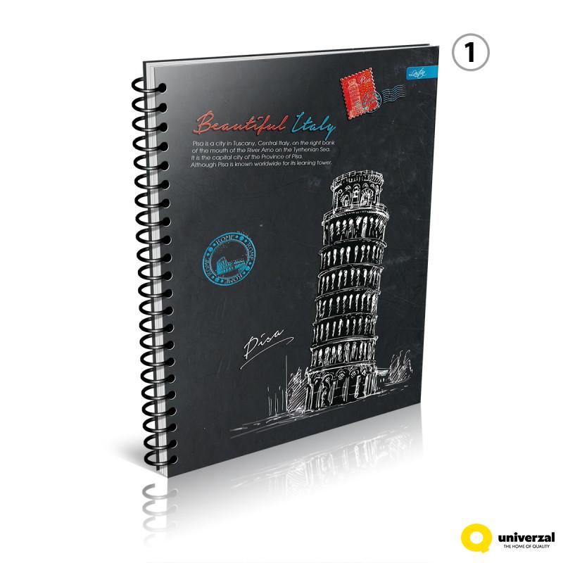 SVESKA A4 TVRDI POVEZ SPIRALA METROPOLIS DIKTO 150L LASTVA | Univerzal