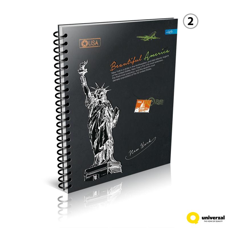 SVESKA A4 TVRDI POVEZ SPIRALA METROPOLIS DIKTO 150L LASTVA | Univerzal