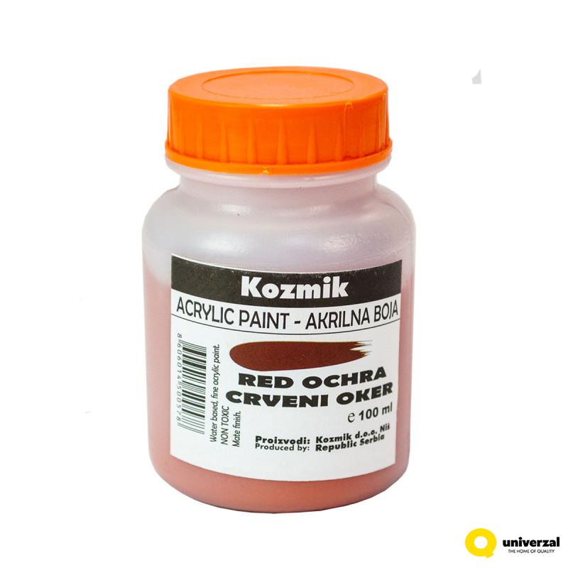 BOJA AKRILNA OKER CRVENI 100ml KOZMIK | Univerzal